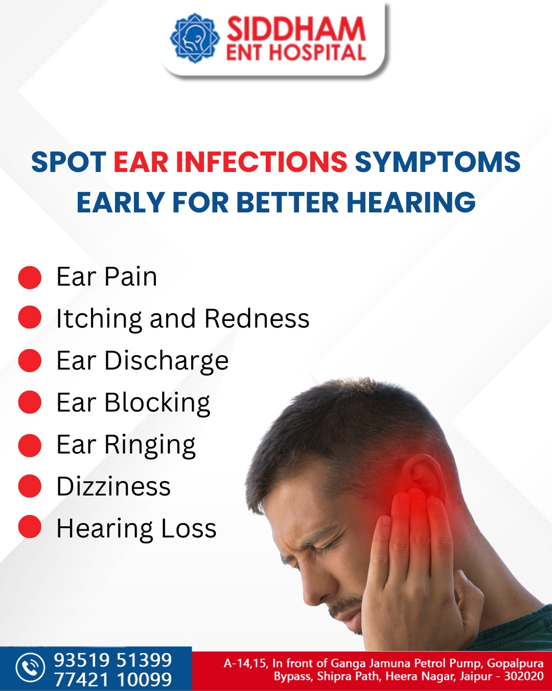 Spot Ear Infection Symptoms Early for Better Hearing | SIDDHAM ENT ...