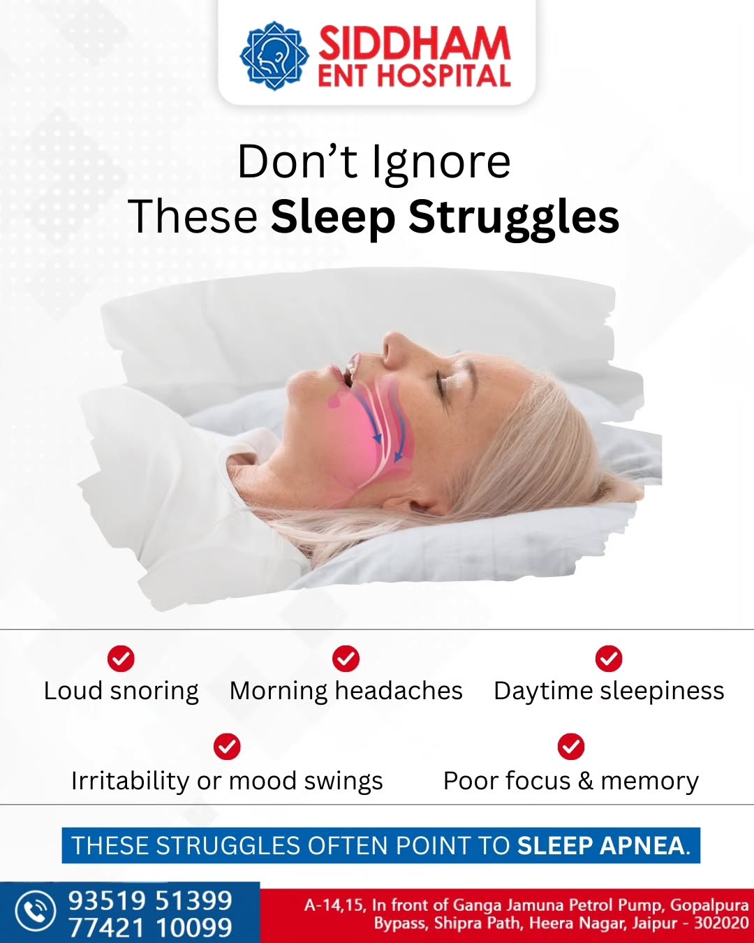 Don’t Ignore These Sleep Struggles | SIDDHAM ENT HOSPITAL | Best ENT ...