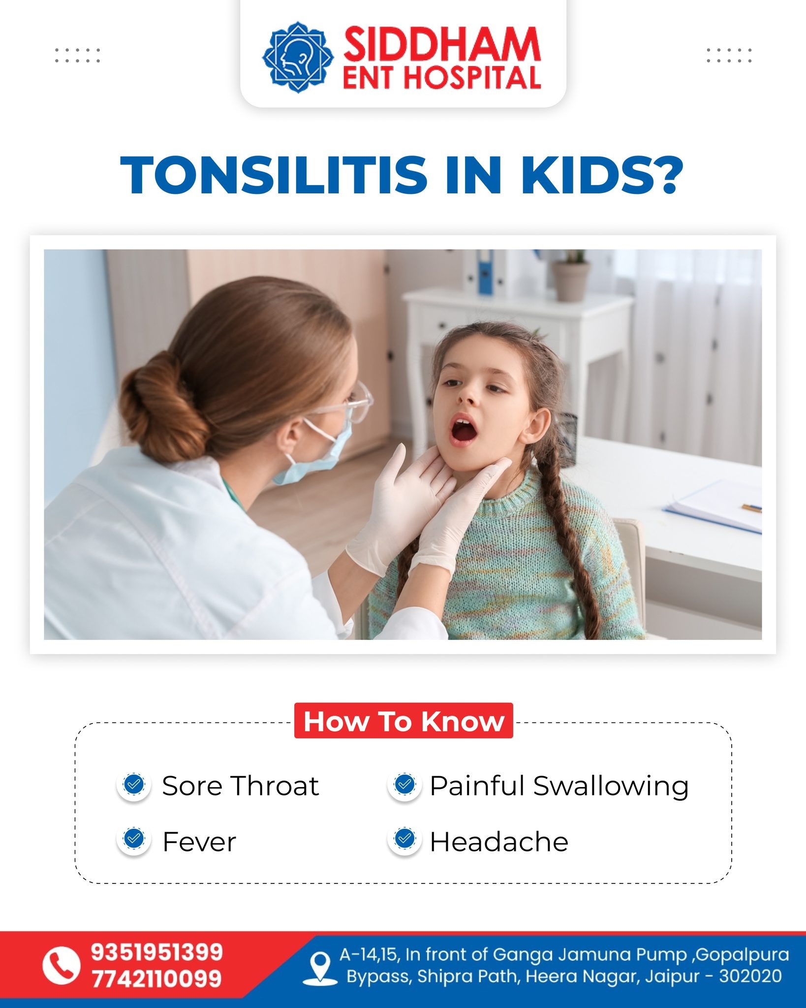 Symptoms of Tonsils in Kids | SIDDHAM ENT HOSPITAL | Best ENT Hospital ...